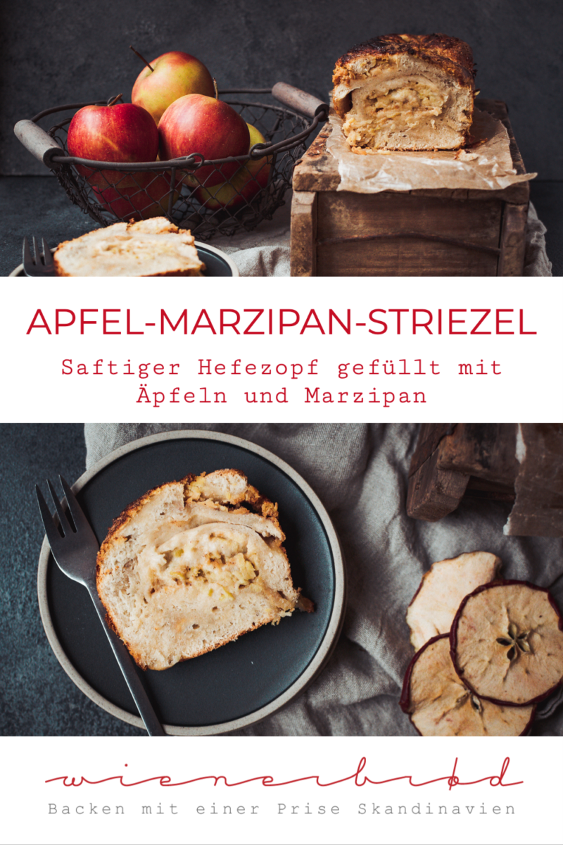 Apfel-Marzipan-Striezel - Wienerbrød - skandinavisch backen
